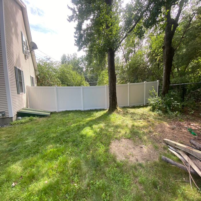 Vinyl Privacy Fencing installation in Concord, NH. - Granite State Fence