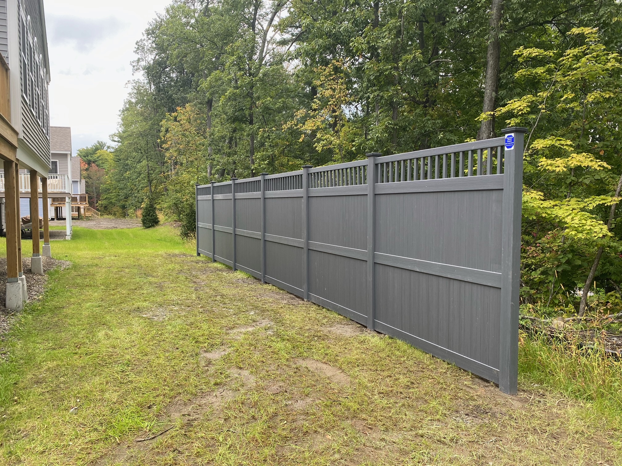 Specialty Vinyl Fencing installed in Derry, NH. | Granite State Fence